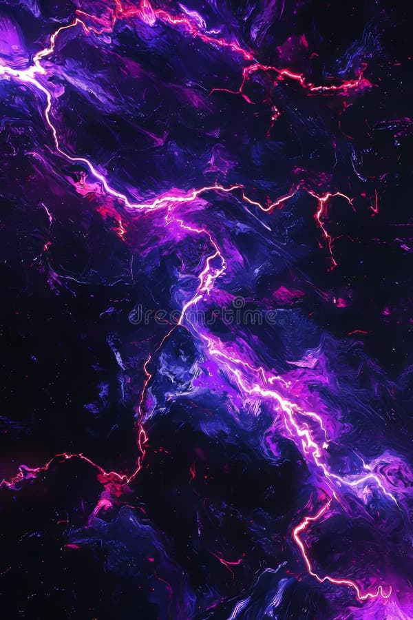 Dark Storm Clouds are Illuminated by a Dramatic Display of Purple and ...