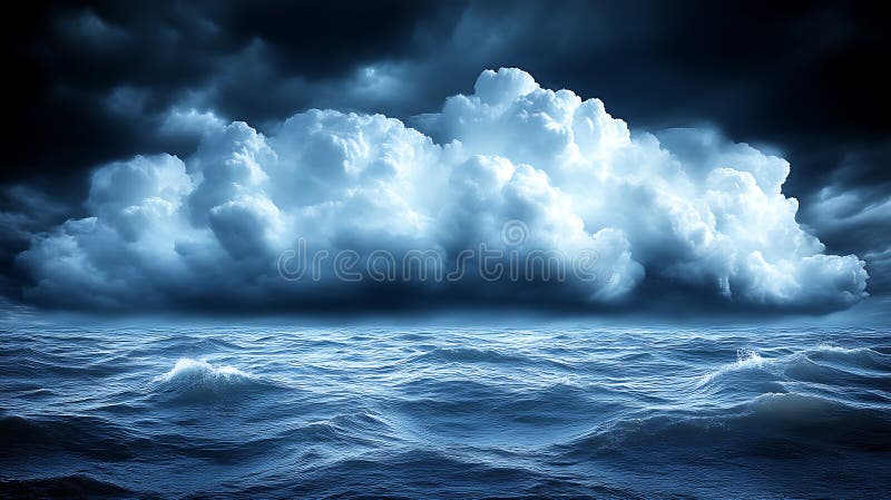 Dark Storm Clouds Over a Turbulent Ocean Stock Photo - Image of ocean ...