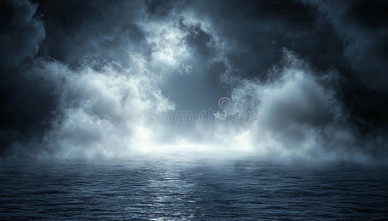 Dark Storm Clouds Over Water Create Ominous Beauty Generated by AI ...