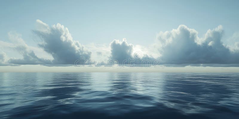 Dark Storm Clouds Rolling Over an Endless Ocean Horizon, Dramatic and ...