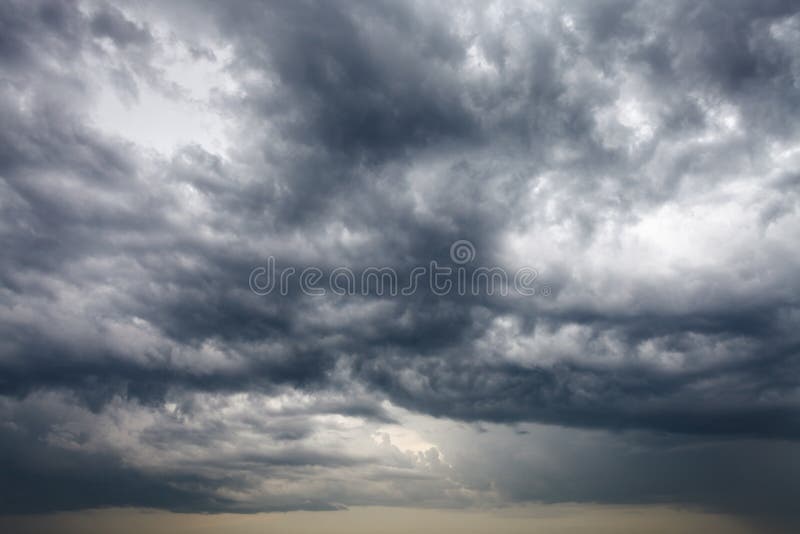 Dark Storm Clouds in the Spring Sky Stock Image - Image of atmosphere ...