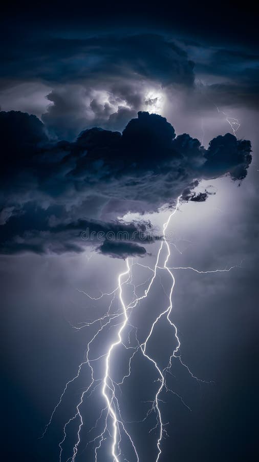 Dark Clouds With Lightning Wallpaper Night Thunderstorm" Images