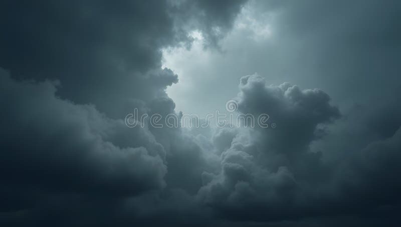 Dark Stormy Cloud Background with Intense Gray Swirling Sky Texture ...