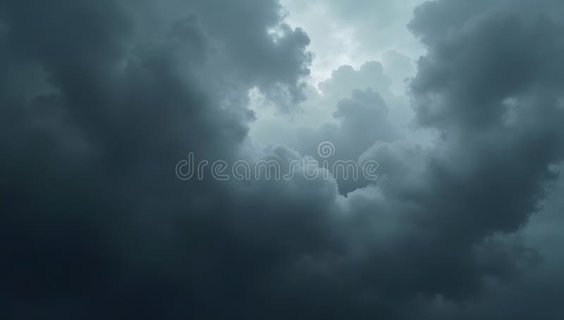 Dark Stormy Cloud Background with Intense Gray Swirling Sky Texture ...