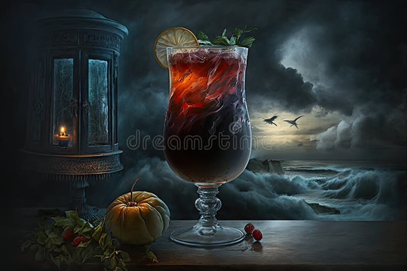 Dark and Stormy Night, with Dramatic Thunder and Lightning, Accompanied ...