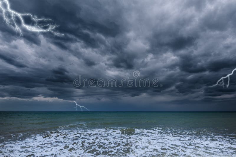 Stormy Skies Over The Ocean