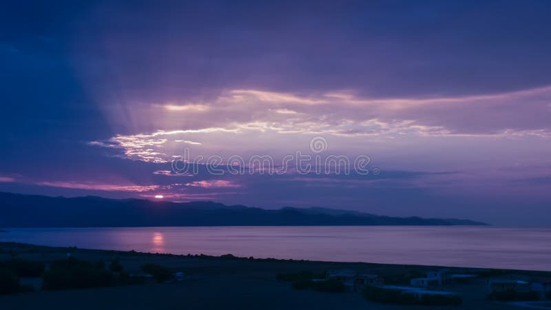 Dark Stormy Sky Hangs Over the Beach 2 Stock Photo - Image of light ...