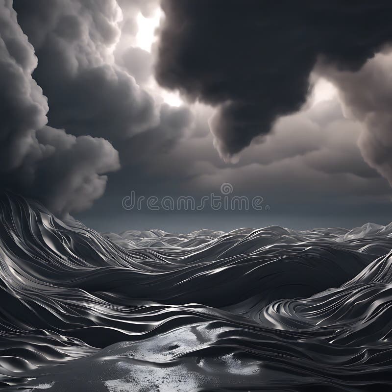 Turbulent Waters of the Soul Stock Illustration - Illustration of ...