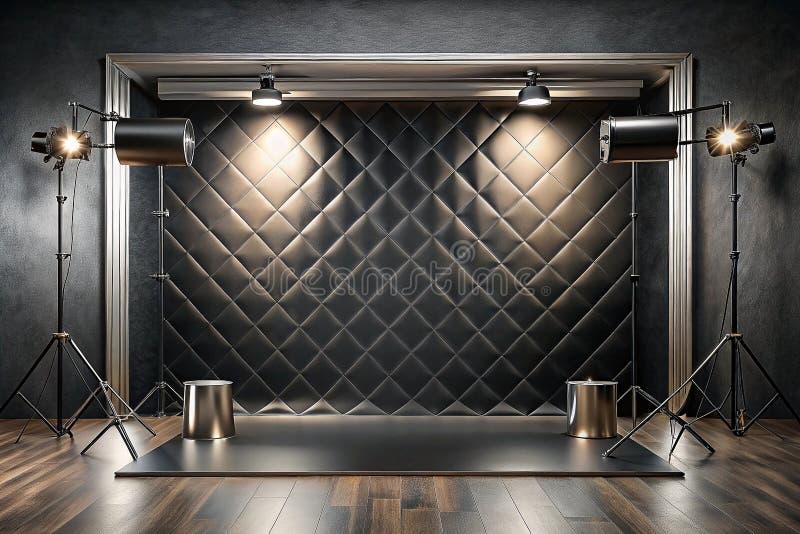 Dark Studio Backdrop, Spotlights, Presentation, Empty Stage Stock ...