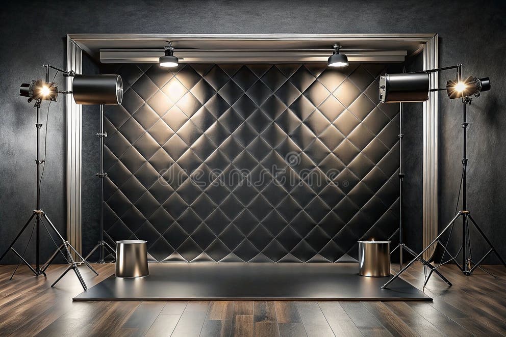 Dark Studio Backdrop, Spotlights, Presentation, Empty Stage Stock ...