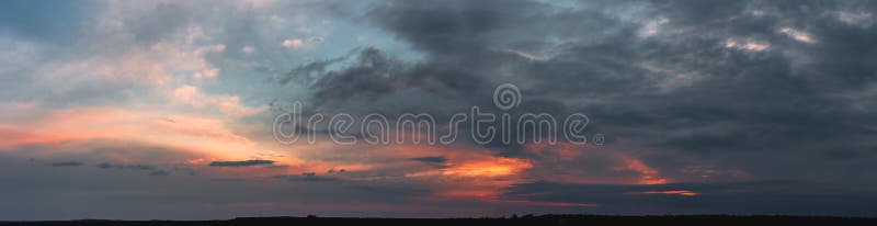 Sunset on a gloomy day. stock photo. Image of park, sunset - 140003344