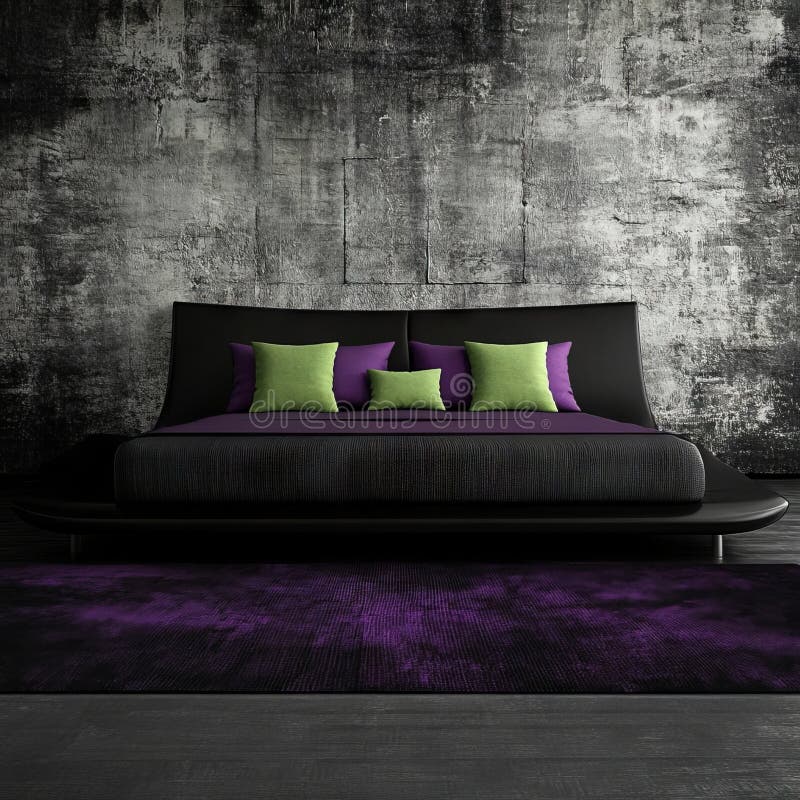 A Dark Surface Supports Three Pillows of Different Textures Against a ...