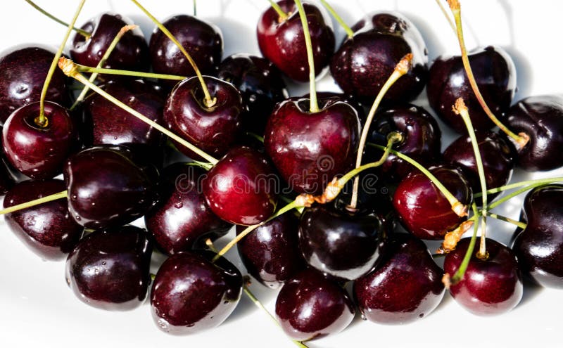 Dark sweet cherries stock image. Image of fresh, nature - 224405649