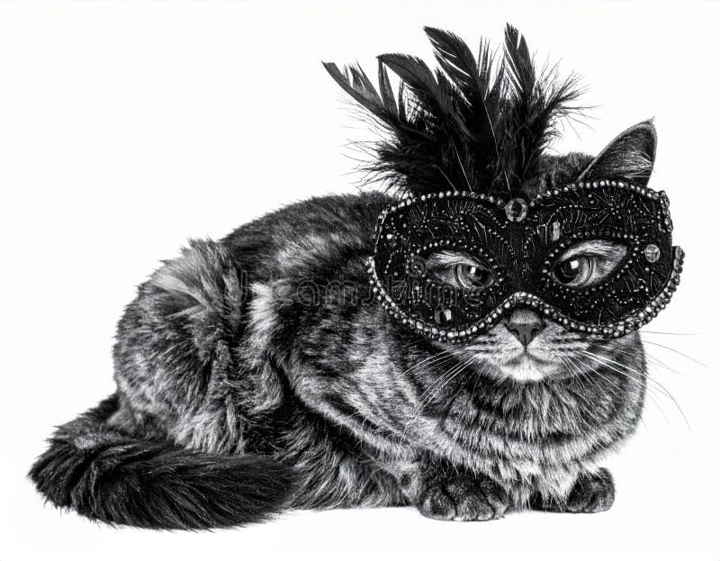 Black Feathered Mask Stock Illustrations – 302 Black Feathered Mask ...