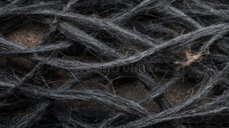 Dark Tangled Threads Close Up Texture Stock Illustration - Illustration ...