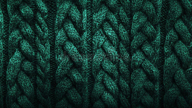 Dark Teal Cable Knit Textile Fabric Texture Stock Illustration ...