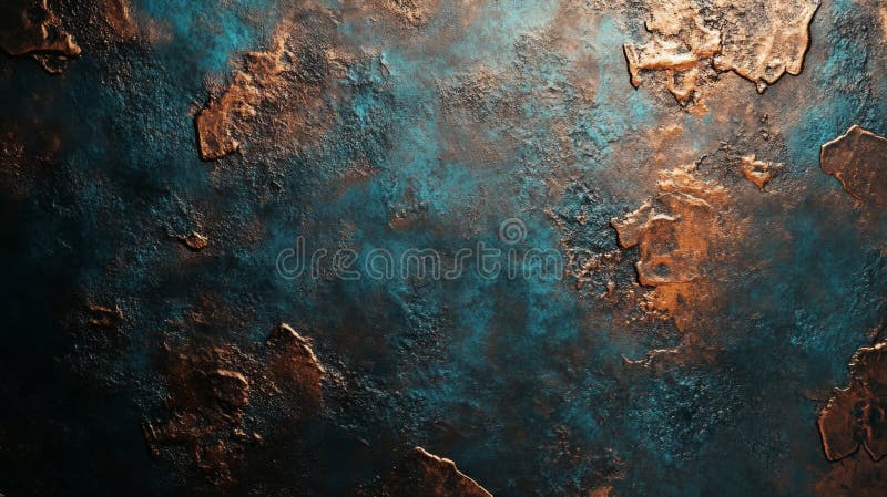 Dark Teal and Copper Metal Texture Background Stock Illustration ...