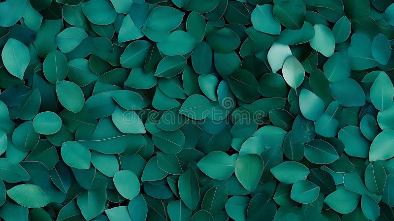 Dark Teal Green Leaves Texture Background Seamless Pattern Stock ...
