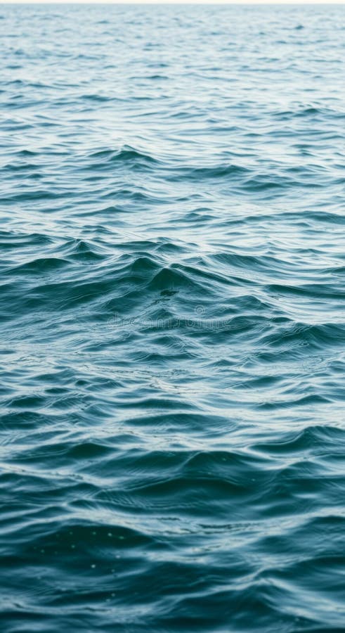 Dark Teal Ocean Water Surface with Small Waves Stock Illustration ...