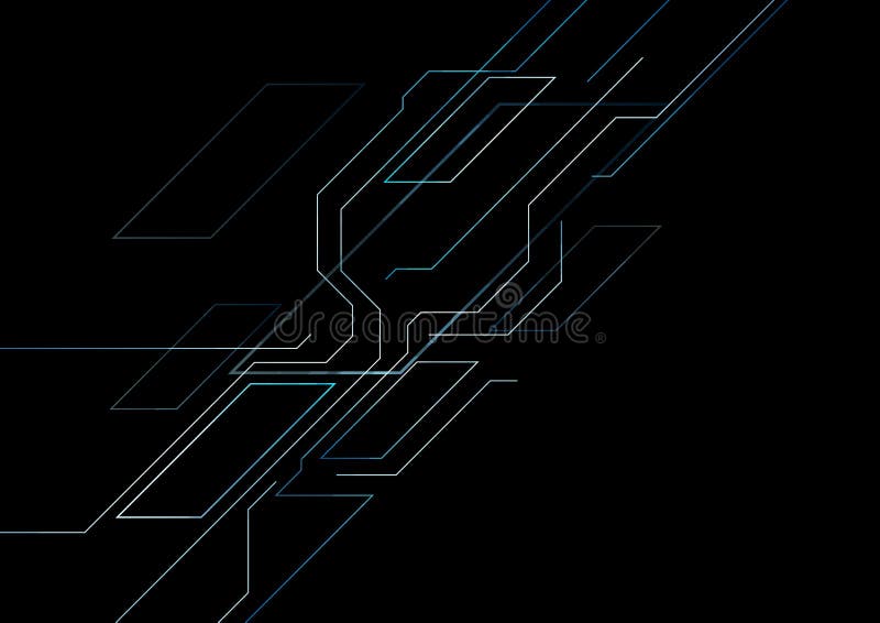 Dark Tech Geometric Background Stock Vector - Illustration of gradient ...