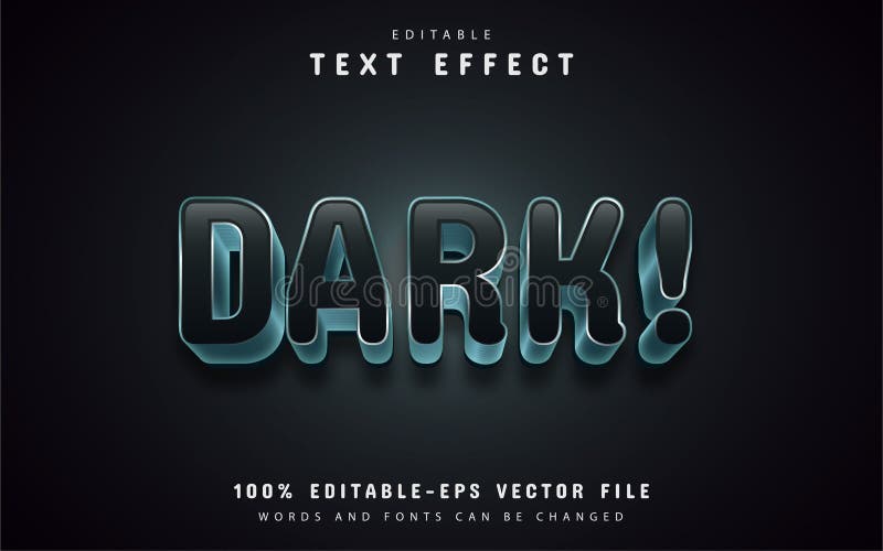 Dark text effect editable stock vector. Illustration of sign - 256126179