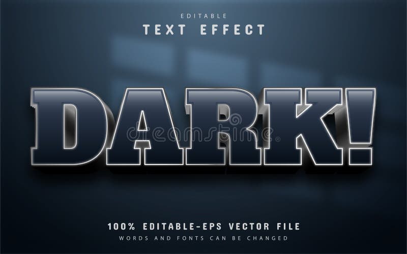 Dark text effect editable stock vector. Illustration of font - 256130437