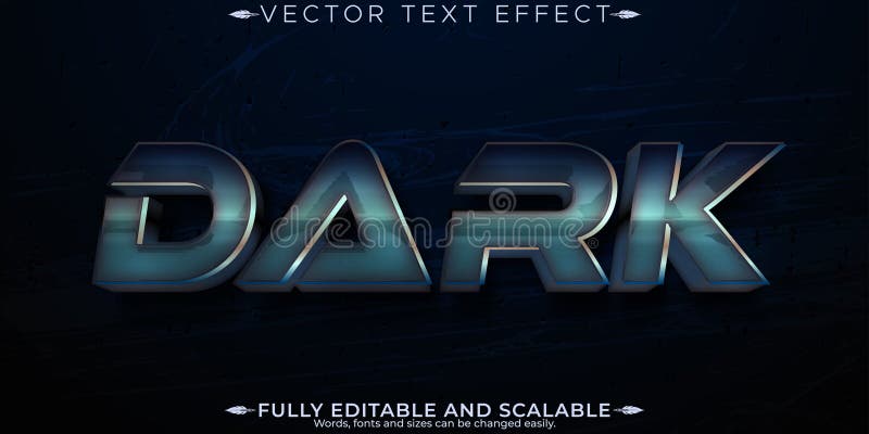 Dark Text Effect, Editable Mysterious and Game Customizable Font Style ...