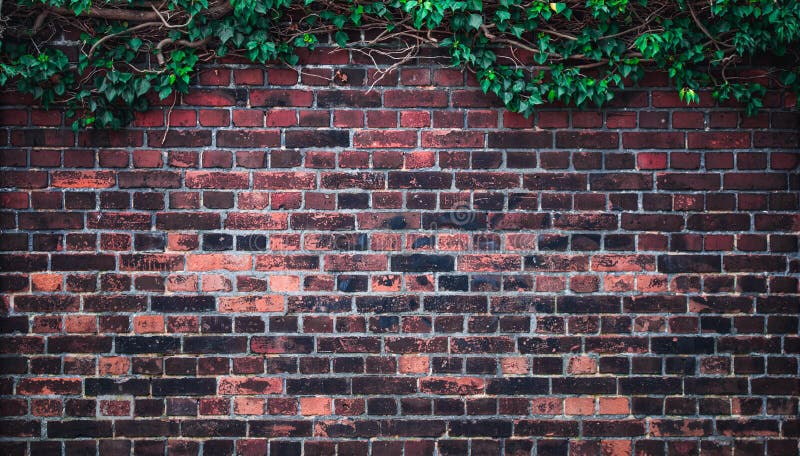 Dark Texture of Old Red Bricks Wall Background Stock Image - Image of ...