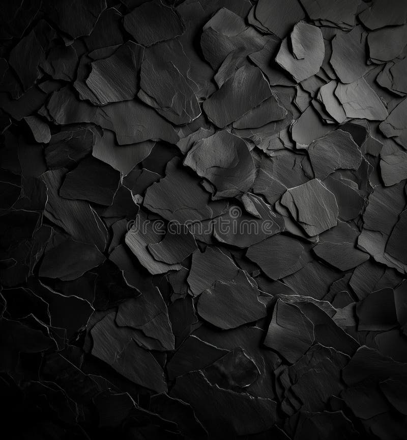 Dark Textured Background Featuring Irregular Black Slate Pieces ...