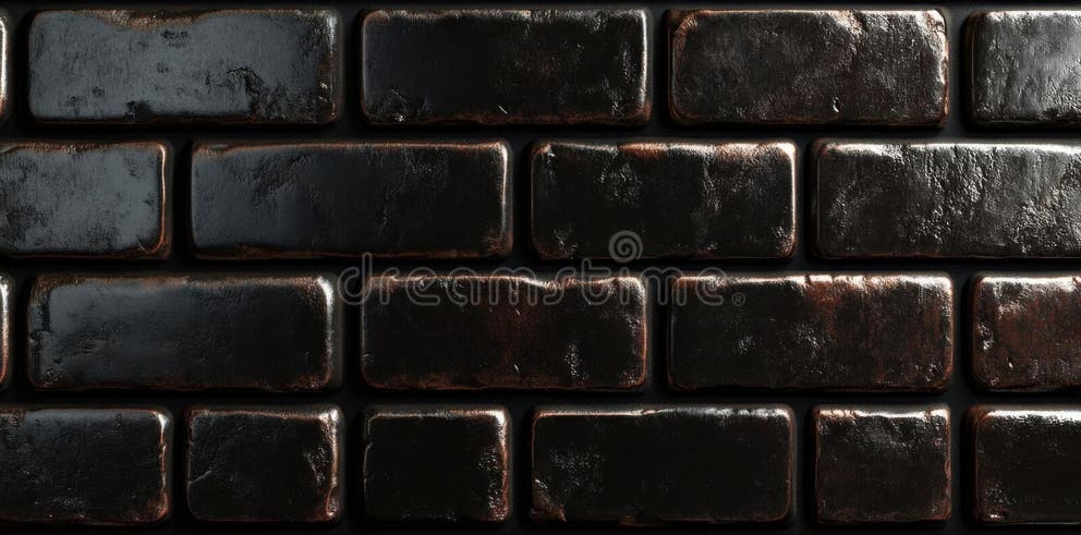 Dark Textured Brick Pattern Adds Visual Interest and Depth To Interior ...