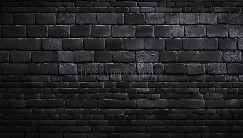 A Dark, Textured Brick Wall with a Variety of Rectangular and Square ...