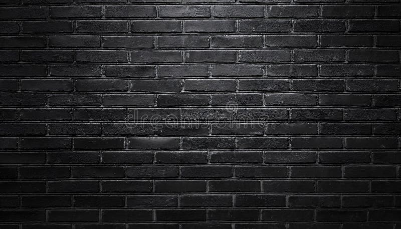 A Dark, Textured Brick Wall with a Variety of Rectangular and Square ...