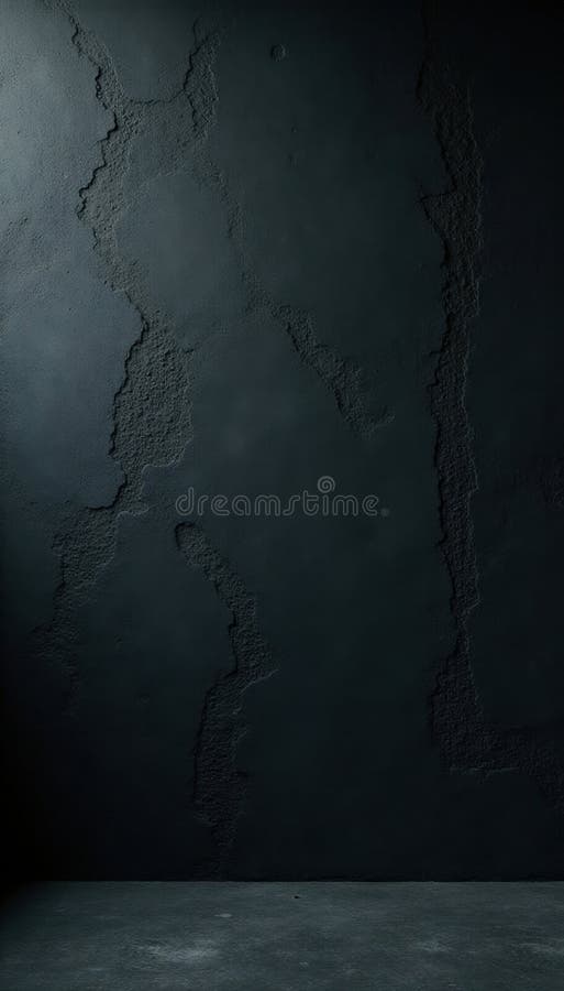 Dark, Textured Concrete Wall; Grunge Black Background , Heavy, Solid ...