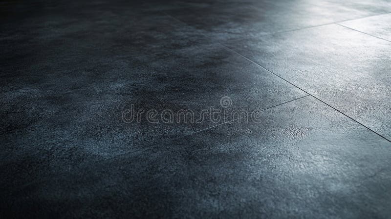 Smooth Dark Textured Floor Surface with Light Reflections in a Modern ...