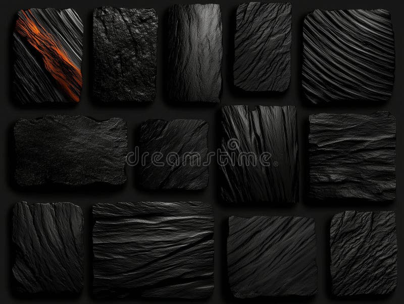 Dark Textured Paint and Ink Compositions Stock Illustration ...