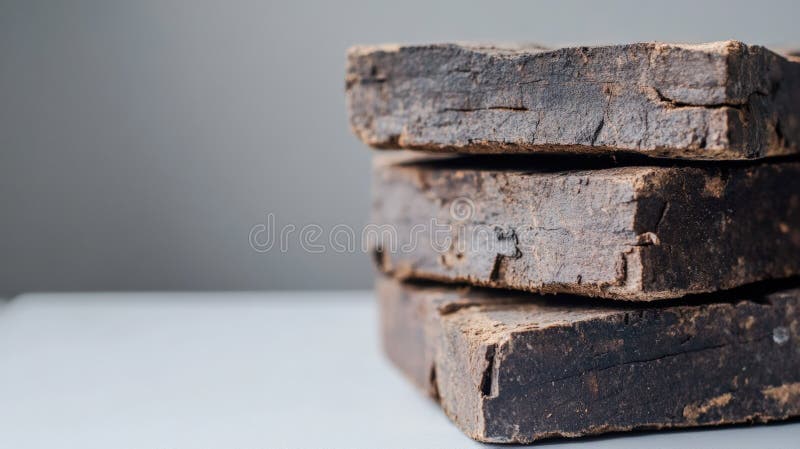 Dark Textured Peat Bricks Stack for Natural Building Materials and Eco ...