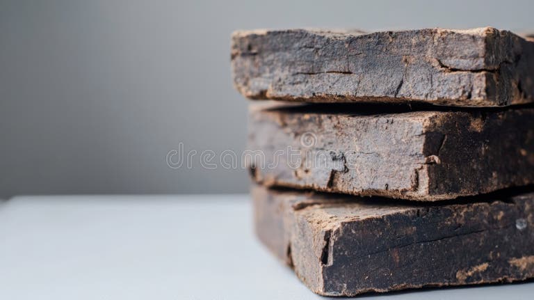 Dark Textured Peat Bricks Stack for Natural Building Materials and Eco ...