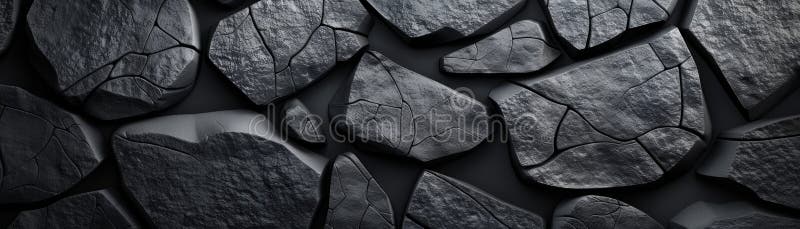 Dark, Textured Stone Pattern with Irregular Shapes and Deep Shadows ...