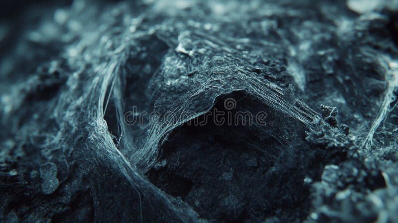 Dark Textured Surface with Delicate Spider Silk Threads Stock ...