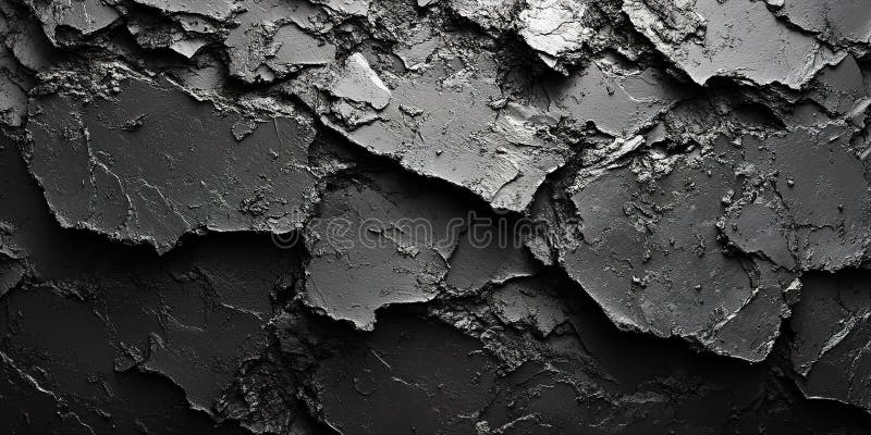 Dark Textured Surface with Peeling Layers and Cracks Revealing ...