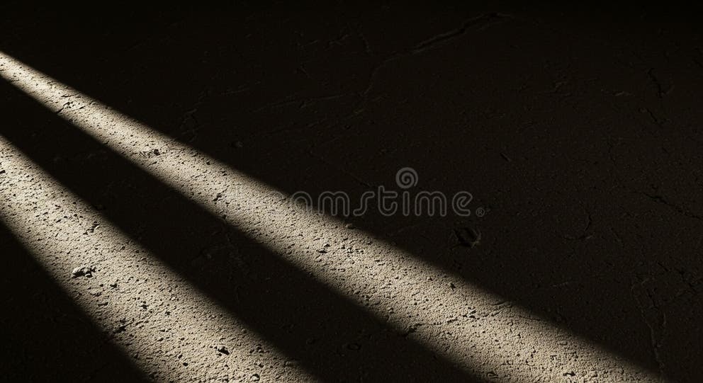 Dark, Textured Surface with Two Beams of Light Casting Shadows Across ...
