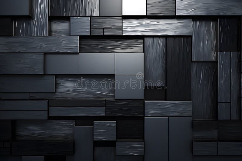 Dark Textured Wall Tiles Pattern Stock Illustration - Illustration of ...