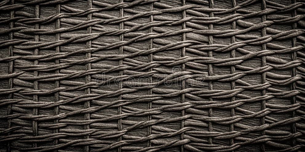 Dark Textured Weave Intertwined Strands Create a Complex Pattern ...