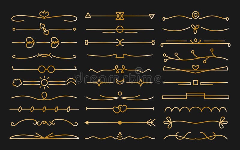 Dark-themed Abstract Divider with Smooth Gold Gradients and Blended ...