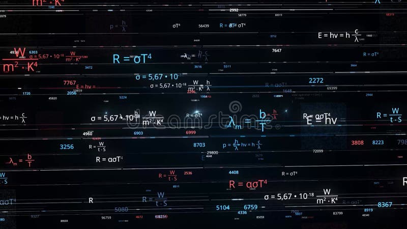 Dark - Themed Physics Formulas Animation Stock Video - Video of physics ...