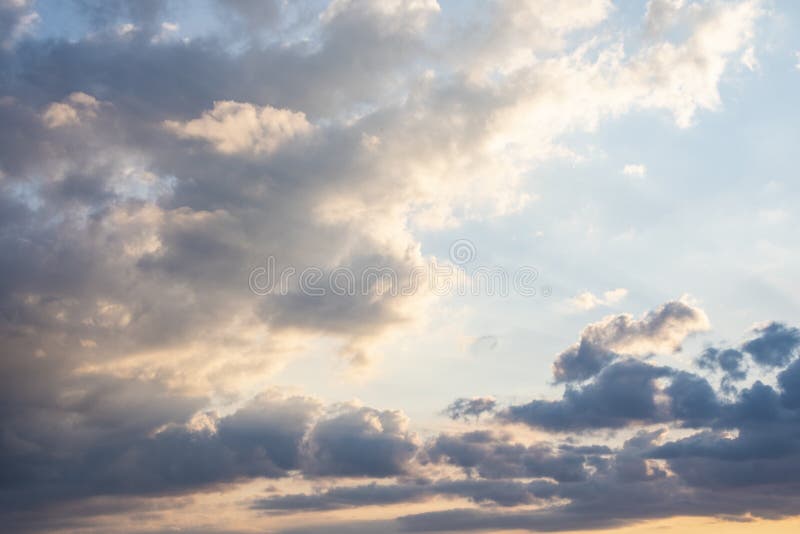 Dark Thunder Clouds on the Blue Sky. Abstract Background with Clouds on ...