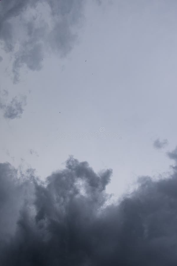 Dark Thunder Clouds on the Blue Sky. Abstract Background with Clouds on ...