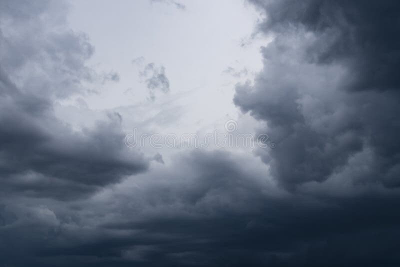 Dark Thunder Clouds on the Blue Sky. Abstract Background with Clouds on ...