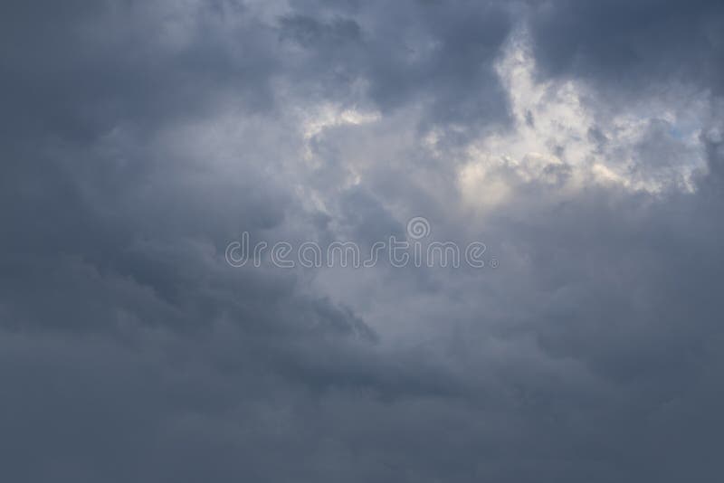 Dark Thunder Clouds on the Blue Sky. Abstract Background with Clouds on ...
