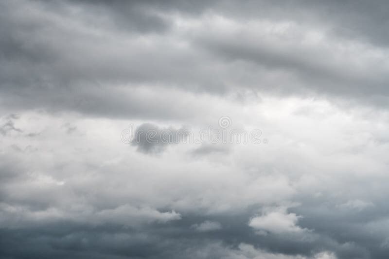 Dark Thunder Clouds Covered Autumn Sky Stock Image - Image of grey ...